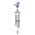 Exhart Solar Blue Bird Fluttering Wings Metal Wind Chimes 53925-RS ...