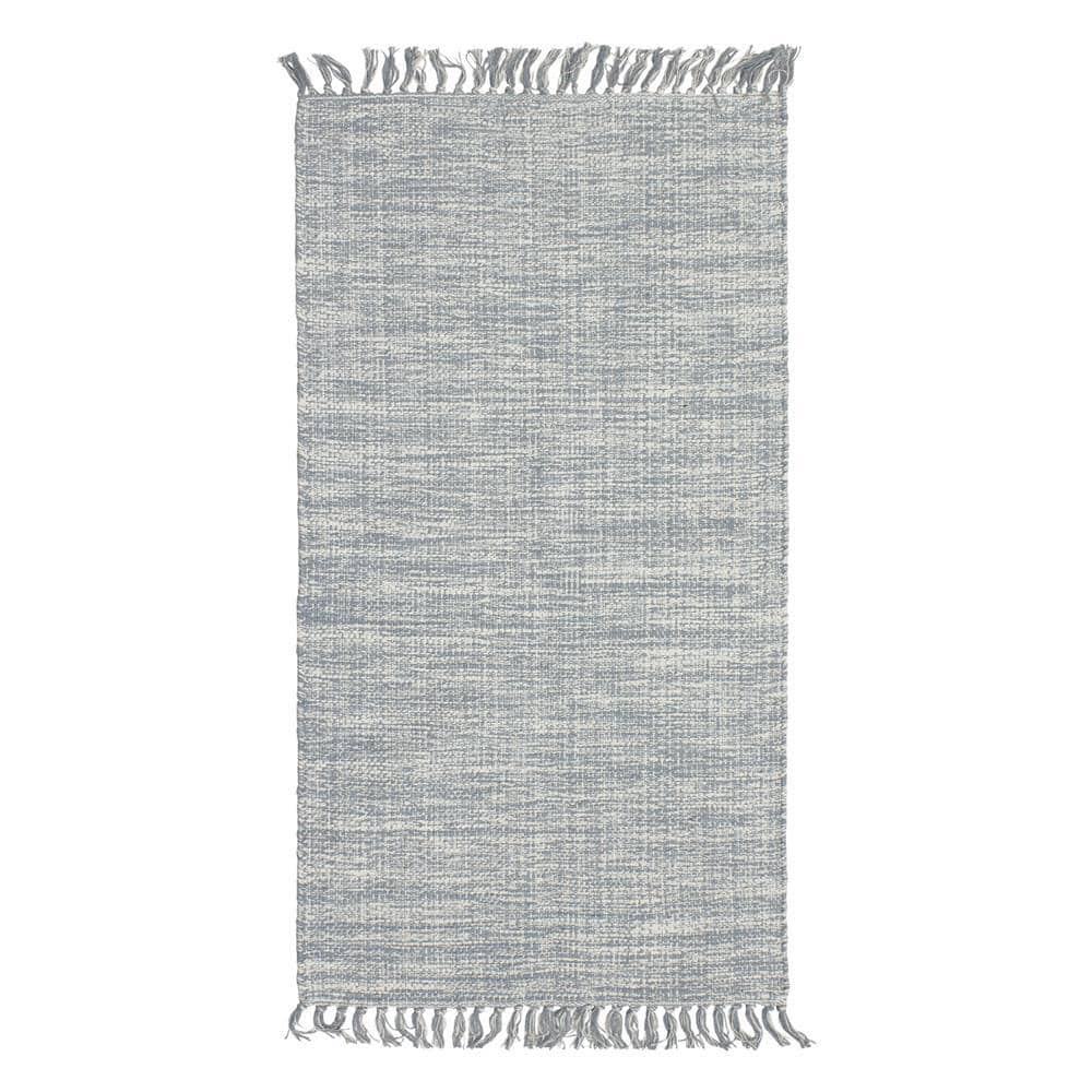 French Connection Yoshi Fringe Slate 3 ft. x 5 ft. Casual Accent Rug ...