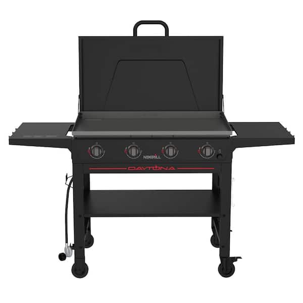 Nexgrill Daytona 4-Burner Propane Gas Griddle with Lid in Black 720 ...