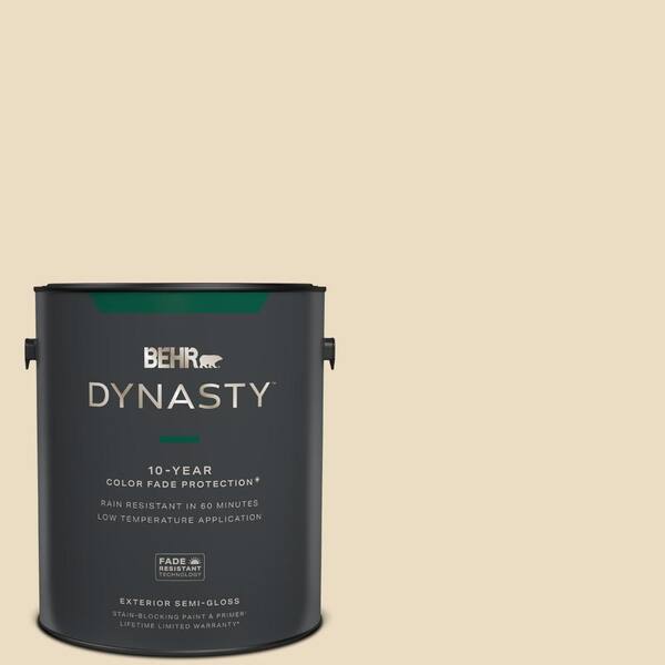 BEHR DYNASTY 1 gal. #YL-W06 Navajo White Semi-Gloss Exterior Stain ... BEHR DYNASTY 1 gal. #YL-W06 Navajo White Semi-Gloss Exterior Stain ...