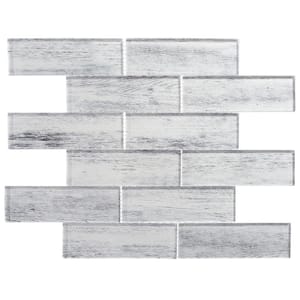 ANDOVA Migdal Smoked Gray 5 in. x 6.5 in. Smooth Glass Mosaic Wall Tile ...