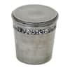 India Ink Altair Cotton Ball Holder in Pewter 9789697551 - The Home Depot