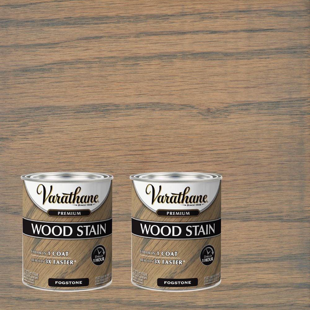 Varathane 1 qt. Fogstone Premium Fast Dry Interior Wood Stain (2-Pack ...