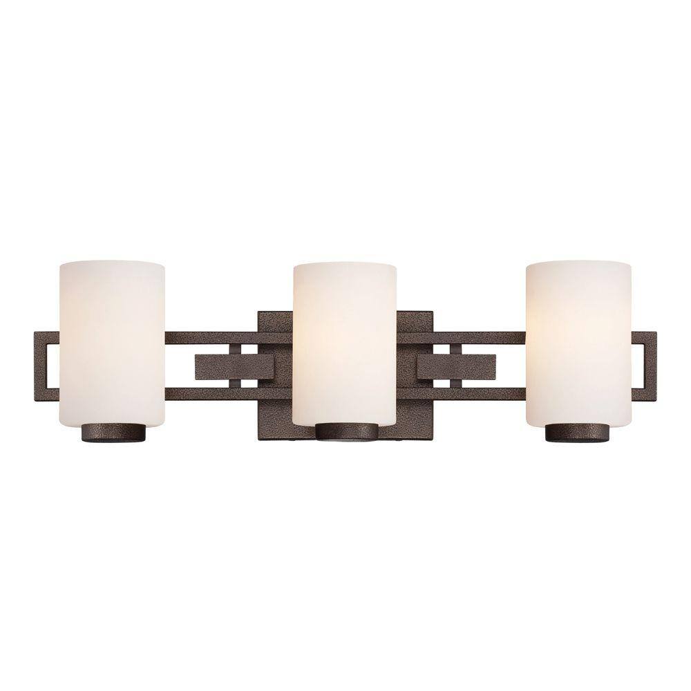 Designers Fountain Del Ray 24 in. 3-Light Flemish Bronze Modern Vanity ...
