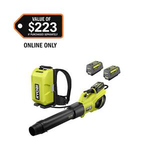 RYOBI 40V HP Brushless 100 MPH 600 CFM Cordless Leaf Blower/Mulcher ...