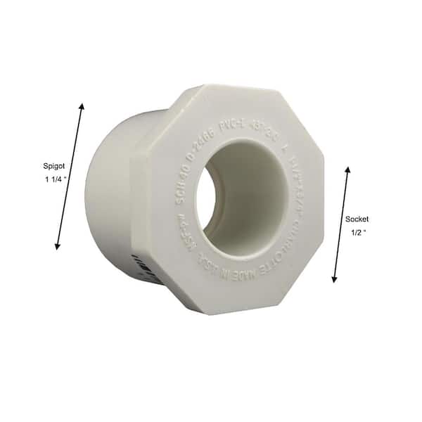 Charlotte Pipe 1-1/2 X 1-1/4 PVC Schedule 40 Reducer, 59% OFF