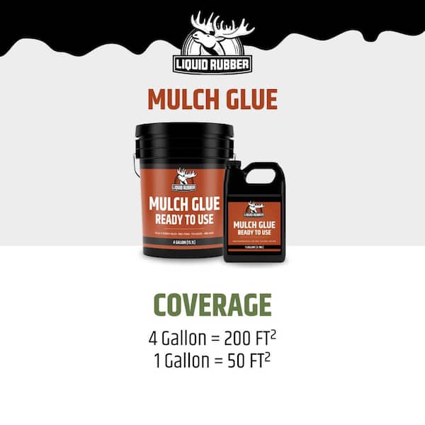 LIQUID RUBBER Mulch Glue 5 Gal. Ready-to-Use Landscape Adhesive for ...