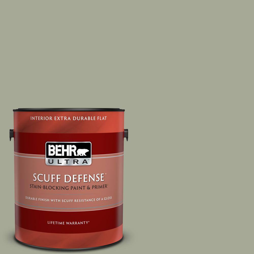BEHR ULTRA 1 gal. #PPU10-16 Simply Sage Extra Durable Flat Interior ...