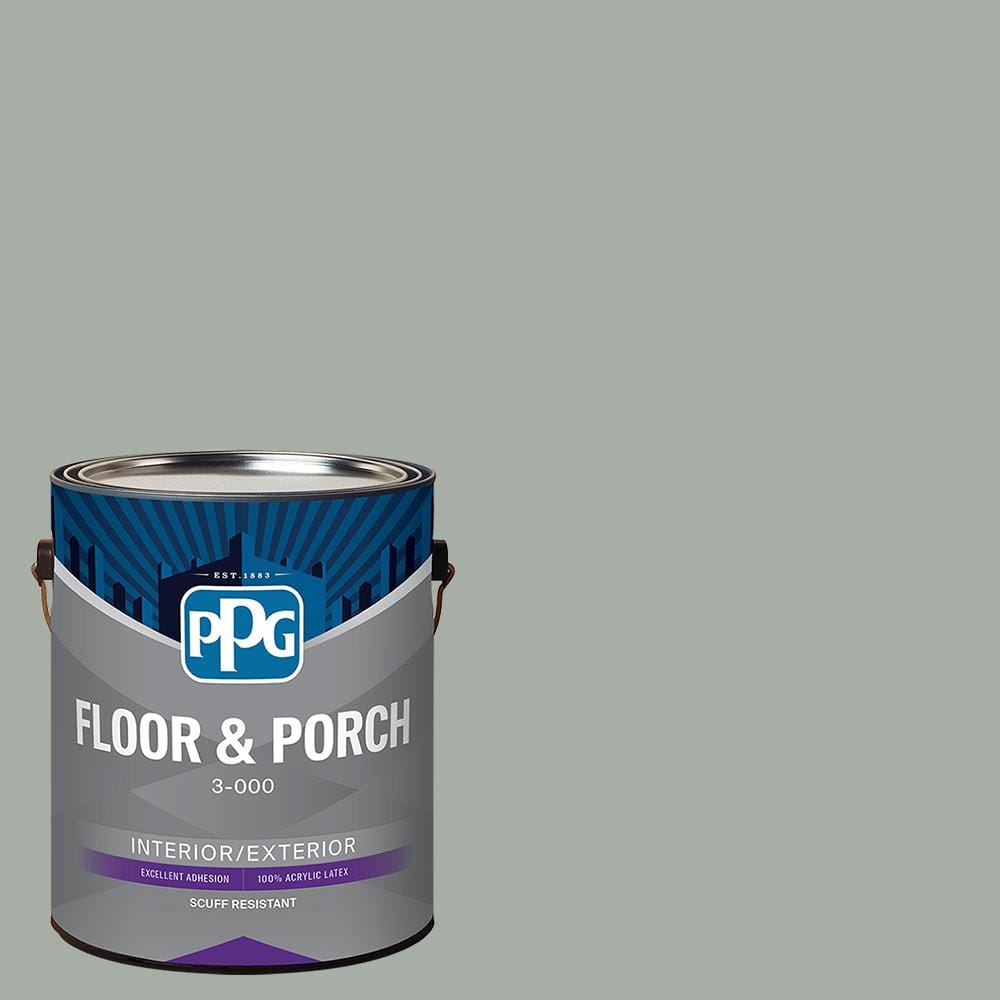 PPG 1 gal. PPG1033-4 Light Drizzle Satin Interior/Exterior Floor and ...