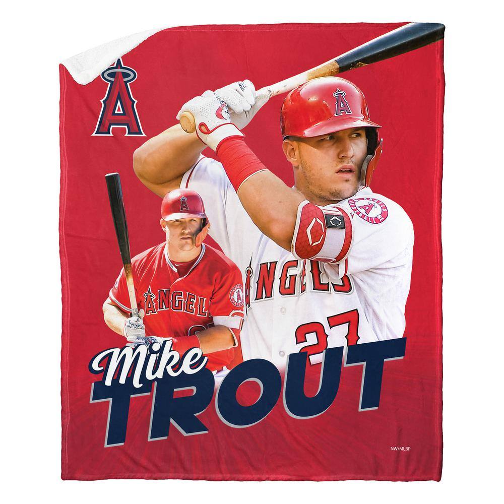 THE NORTHWEST GROUP MLB Angels Mike Trout Silk Touch Sherpa Multicolor ...