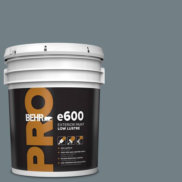 BEHR PRO 5 gal. #BXC-48 Courtyard Blue Low Luster Exterior Paint ...