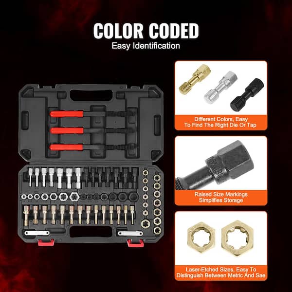 Lang Tools Thread Chaser VEVOR 49PCS Thread Chaser Set UNC UNF Metric ...