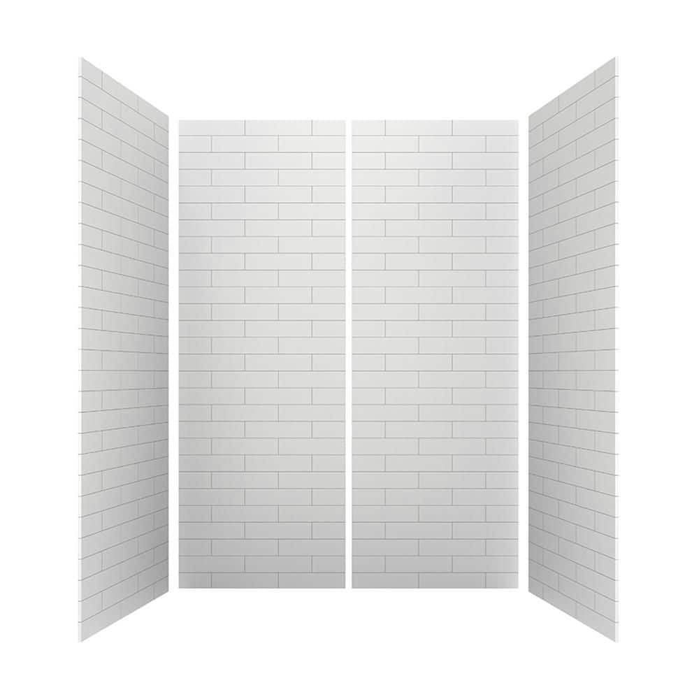 CASTICO 60 in. L x 32 in. W x 84 in H Glue-Up Alcove Solid Composite ...