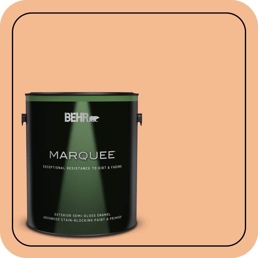 BEHR MARQUEE 1 gal. #270D-4 Brandy Butter Semi-Gloss Enamel Exterior ...