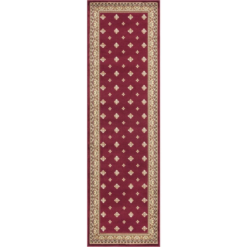 Concord Global Trading Ankara Pin Dot Red 2 ft. x 7 ft. Runner Rug ...