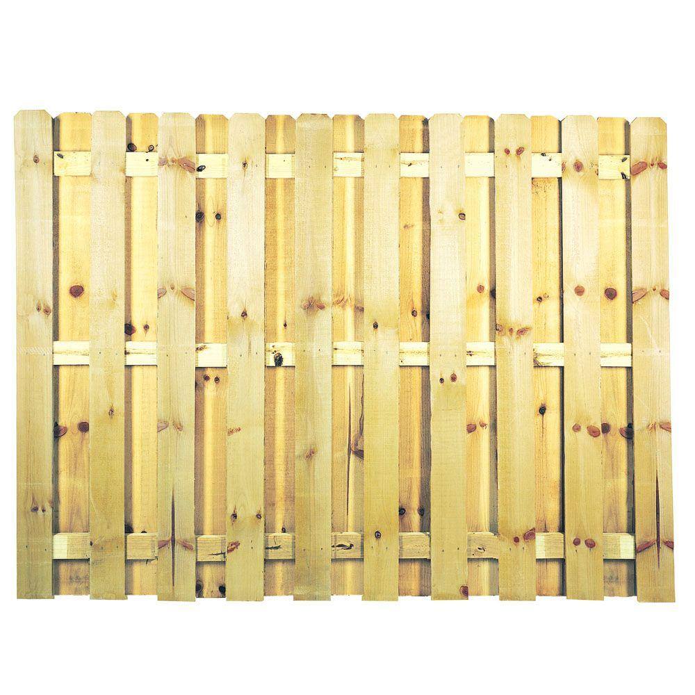 6 Ft X 8 Ft Pressure Treated Pine Shadowbox Fence Panel 0320850 The