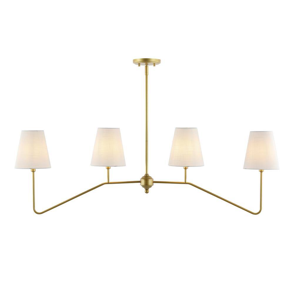 JONATHAN Y Signe 47.5 40-Watt 4-Light Gold Classic Minimalist Iron ...