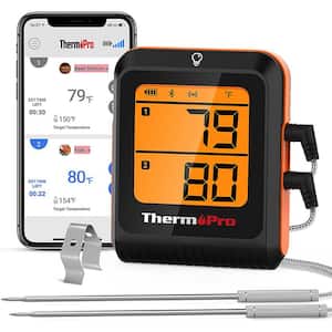 ThermoPro Dual Probe 650 ft. Smart Wireless Meat Thermometer with ...