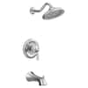 MOEN Wynford M-CORE 3-Series 1-Handle Eco-Performance Tub and Shower Trim Kit in Chrome (Valve ...