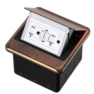 Ahfiwaso 20 Amp 120-Volts Pop-Up Floor Electrical Outlet in Bronze with ...