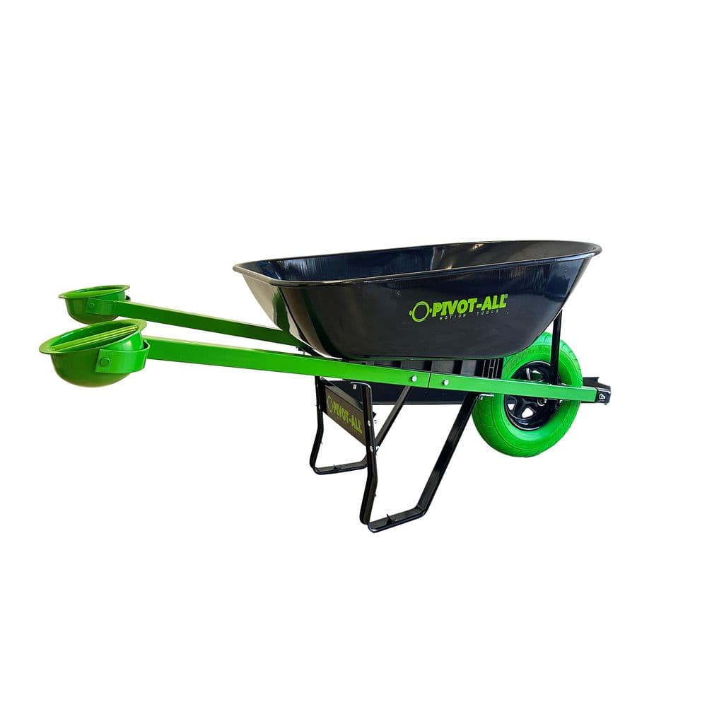 6 cu. ft. Steel Heavy Duty Pivot-All Motion Tools Wheelbarrow ...