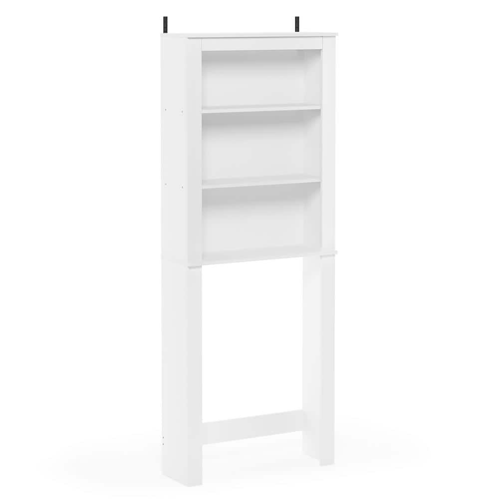 Furinno Indo White Open Storage Cabinet FR18513WH - The Home Depot