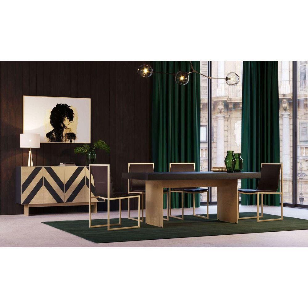 MR MODREST Perret Glam Black Ash Veneer Wood 63 in. Buffet 77378 - The ...
