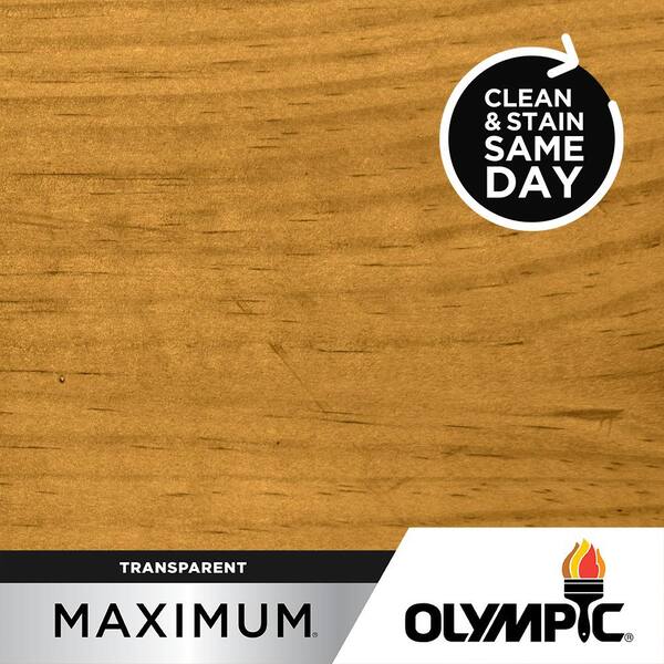 Olympic Maximum 5 gal. Redwood Transparent Exterior Stain and Sealer in ...