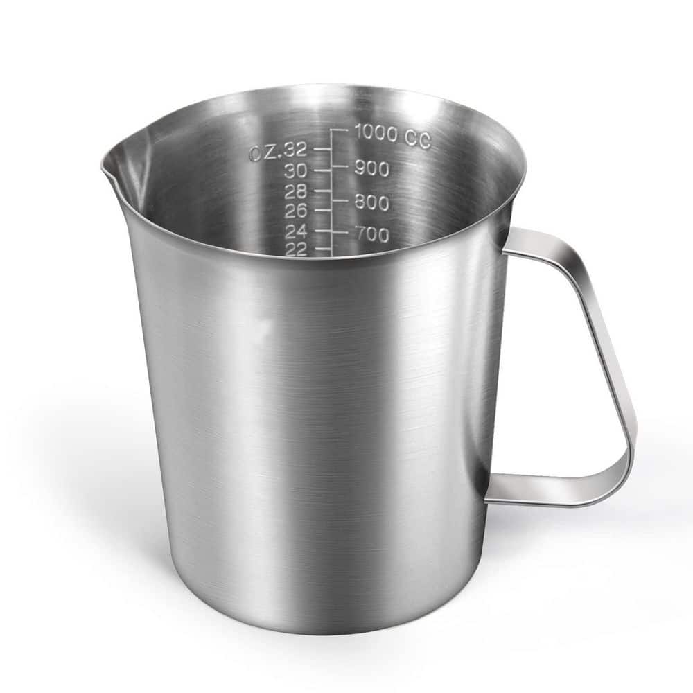 Wudkey Stainless Steel Measuring Cup with Handle, 3 Measurement Scales ...