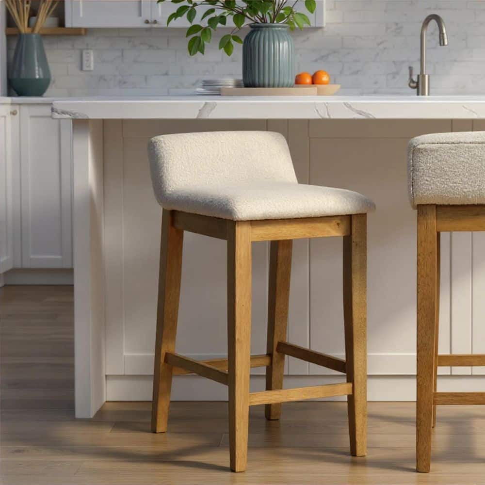 Armen Living Annikah 31.5 in. H Counter Height White / Amber Glow Low ...