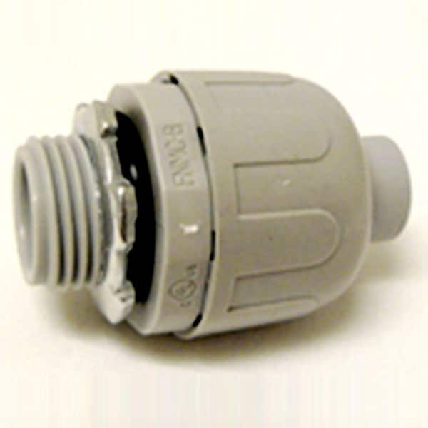 Cantex 1/2 in. Liquidtight Straight Non-Metallic Connector R6441001 ...