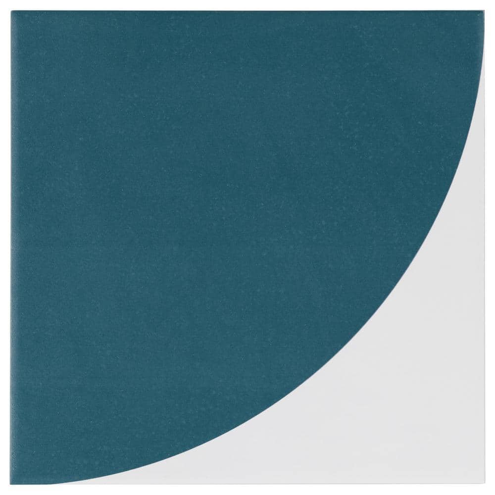 Ivy Hill Tile Stacy Garcia Tori Deco Teal 7.87 in. x 0.33 in. Matte ...