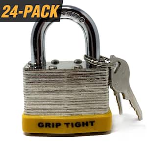 Premier Lock 2 in. Nickel Plated Laminated Steel Keyed Padlock with ...