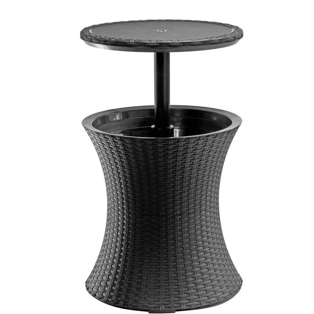 7.5 Gal. Cool Bar Outdoor Patio Furniture and Hot Tub Side Table ...
