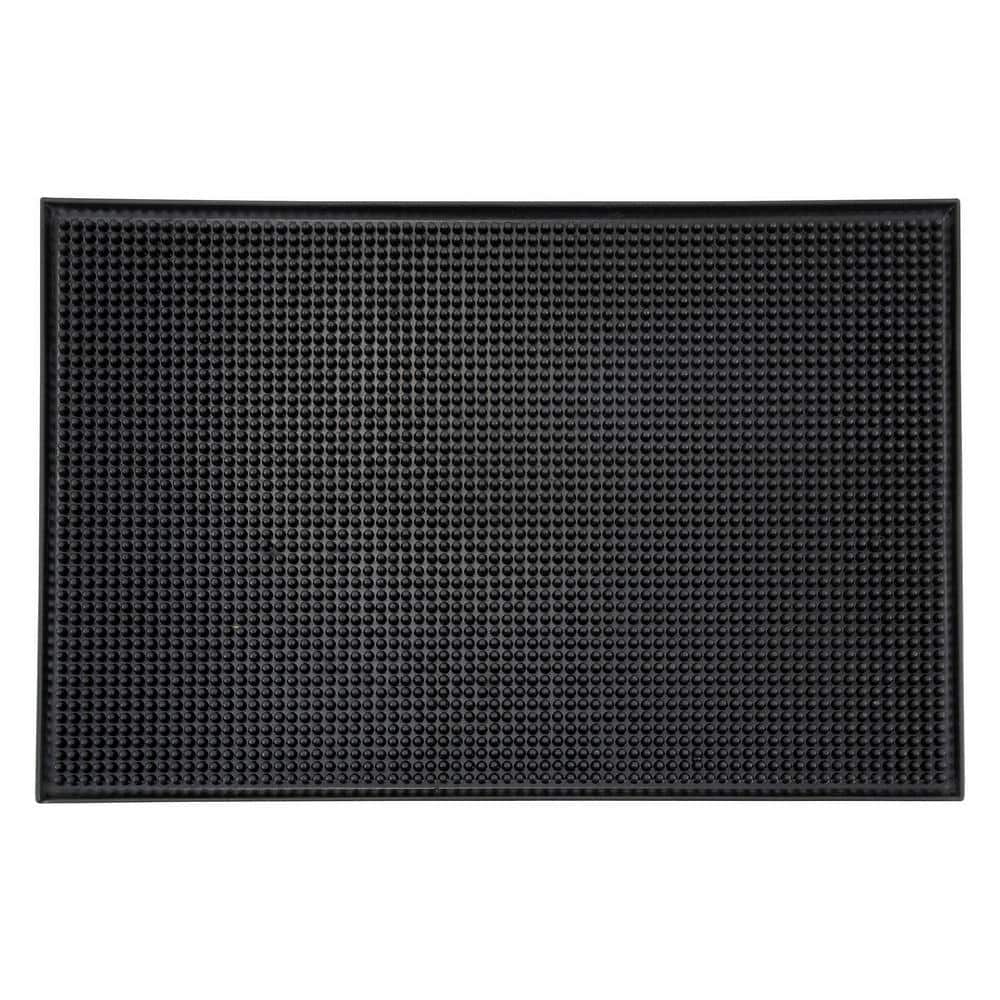 Winco 18 in. x 12 in. Black Bar Service Mat BM-1812K - The Home Depot