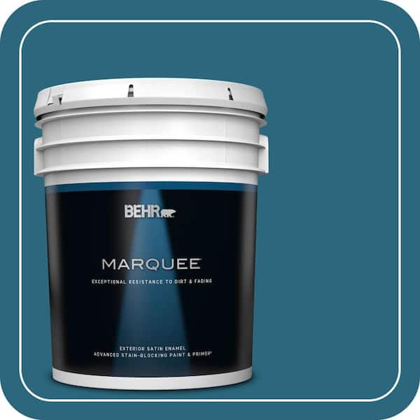 BEHR MARQUEE 5 gal. #M480-7 Ice Cave Satin Enamel Exterior Paint ...