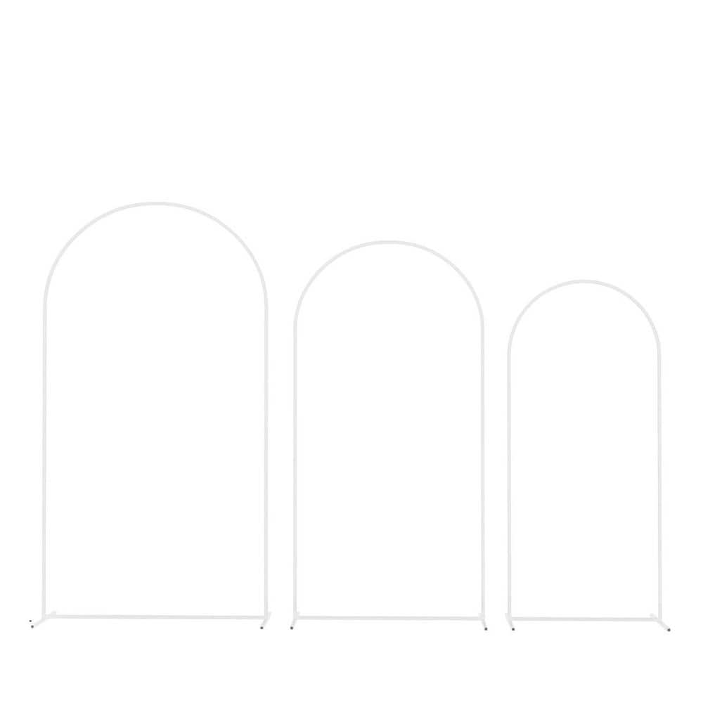 Justincity Wedding Arch Backdrop Stand Set of 3 White Metal Arches for ...