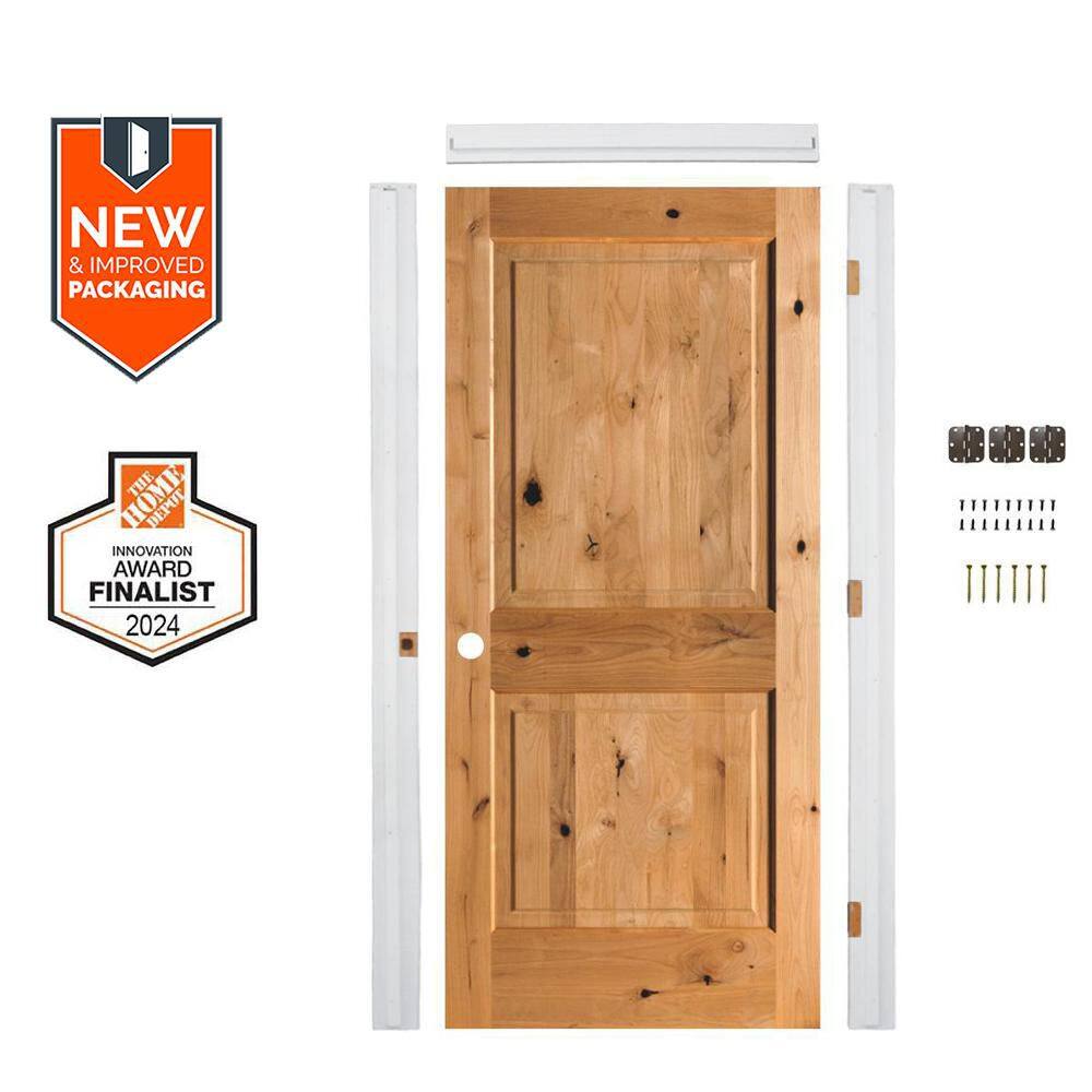 Krosswood Doors 24in.x80in. Knotty Alder Square Top Right-Hand Clear ...