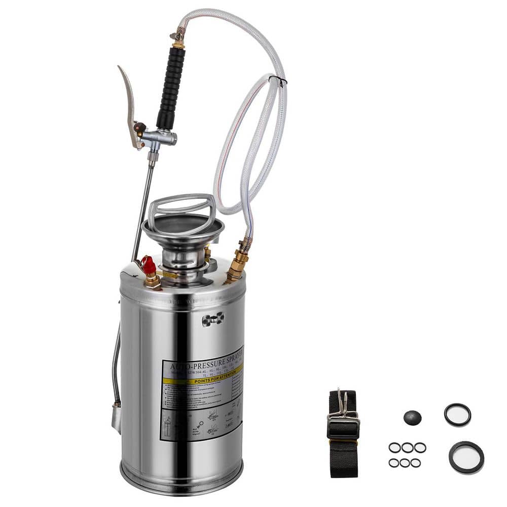SKYSHALO 1.5 Gal. Stainless Steel Sprayer, Set with 16 in. Wandand ...
