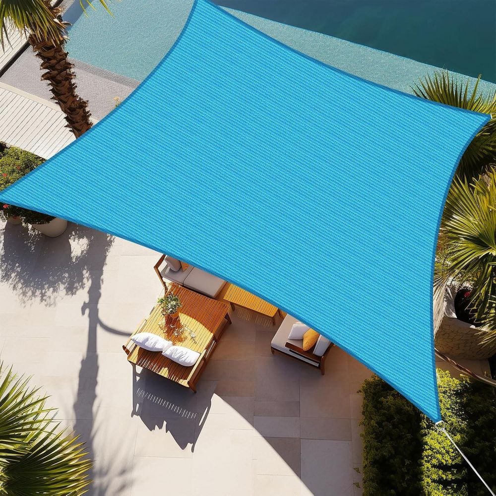 8 ft. x 12 ft. Rectangle Sun Shade Sail - UV Block Canopy for Patio ...