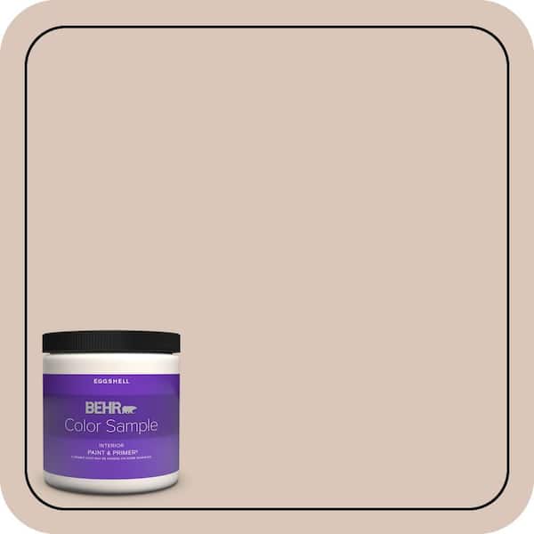 BEHR PREMIUM PLUS 8 oz. #MQ3-38 Suede Beige Eggshell Enamel Interior ...