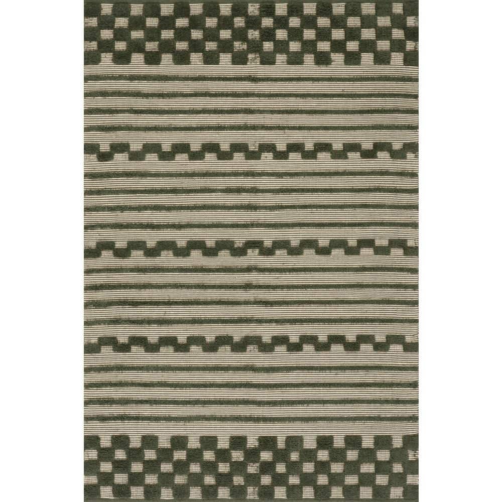 RUGS USA Carmeon Hamilton x Rugs Nubi Bohemian Striped Hand Woven Green ...