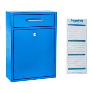 AdirOffice Large Drop Box Wall Mounted Locking Drop Box Mailbox with ...