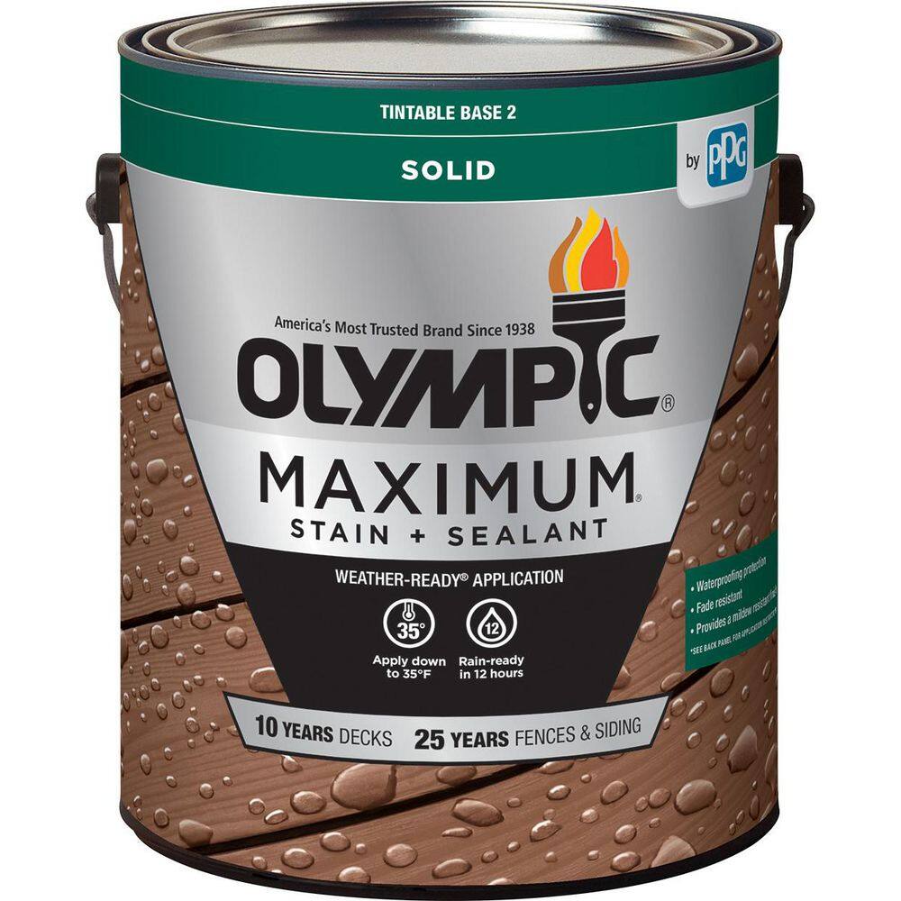 Olympic Maximum 1 gal.SC-1061 Pine Pods Solid Color Exterior Stain and ...