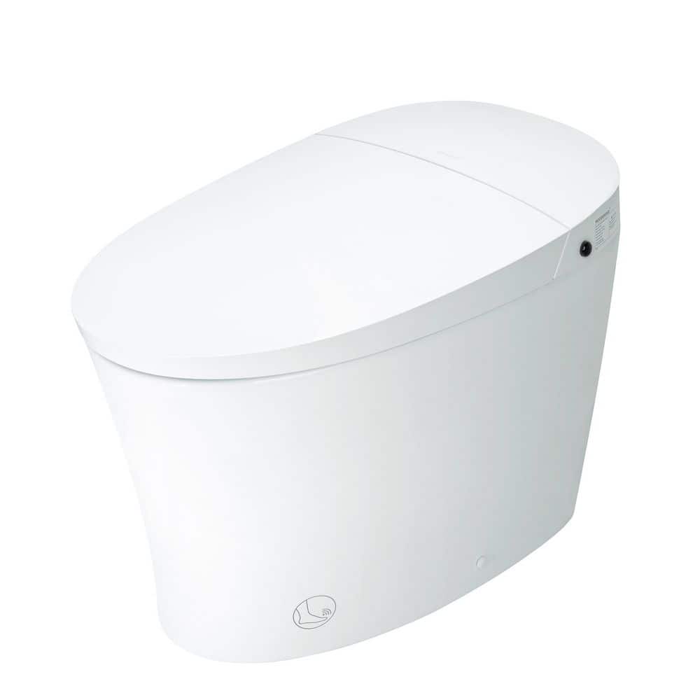 WOODBRIDGE Elongated ADA Smart Bidet Toilet 1.28 GPF in White with Auto ...