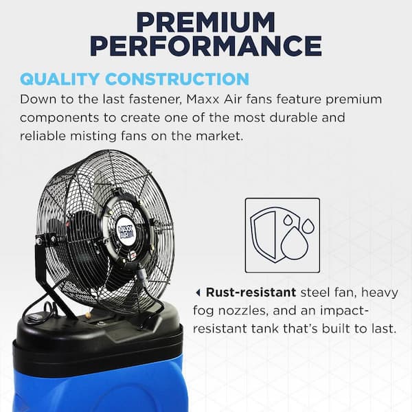Maxx Air 14 in. 3-Speed Portable Mid-Pressure Cooling Maxx Air 14 in. 3-Speed Portable Mid-Pressure Cooling