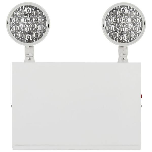 Sunlite 14 in. Integrated LED 2-Light White ETL Listed Emergency Light ...