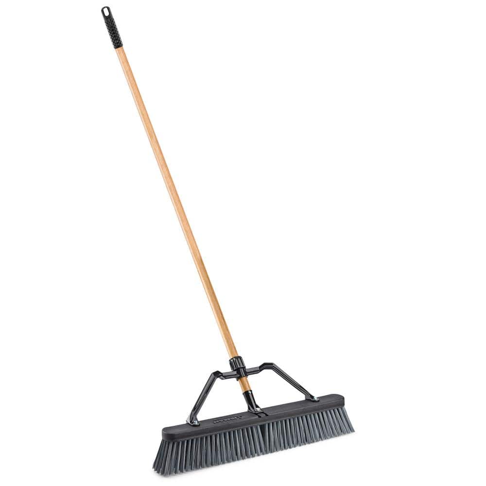 Libman 24 in. High Power Rough Surface Industrial Grade Push Broom with ...