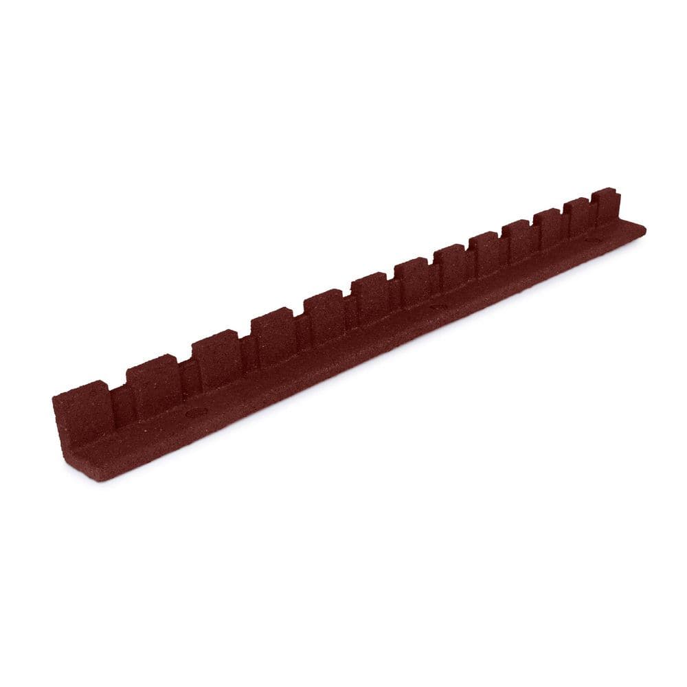 Vigoro 48 in. x 3 in. x 3 in. Red Castle Rubber Edging (48-Pack ...