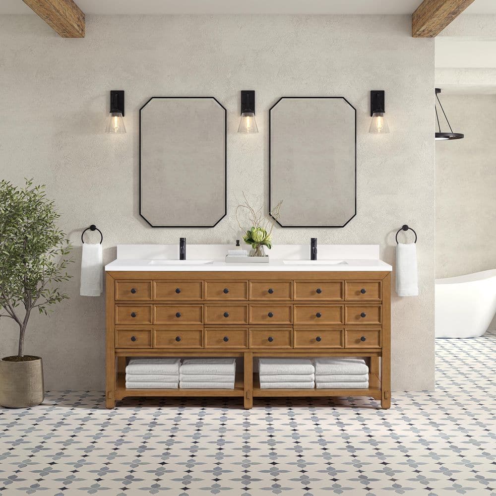 James Martin Vanities Malibu 72.0 in. W x 23.5 in. D x 34.8 in. H ...